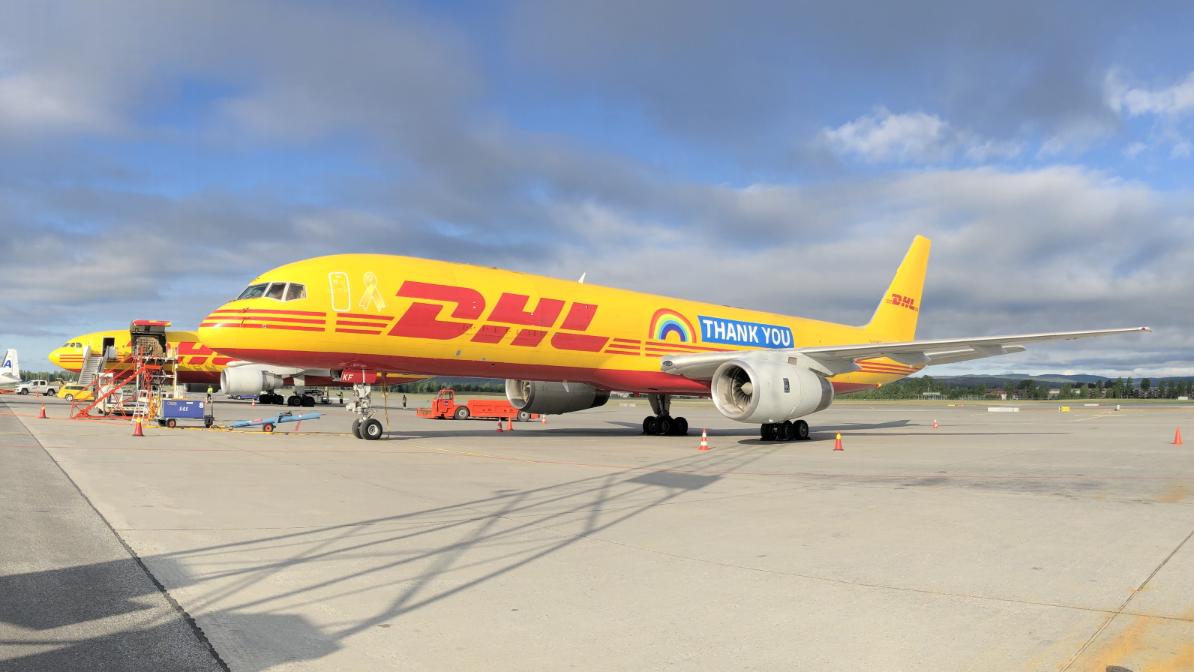DHL Express uttrykker sin takknemlighet med et spesialdesignet Boeing ...