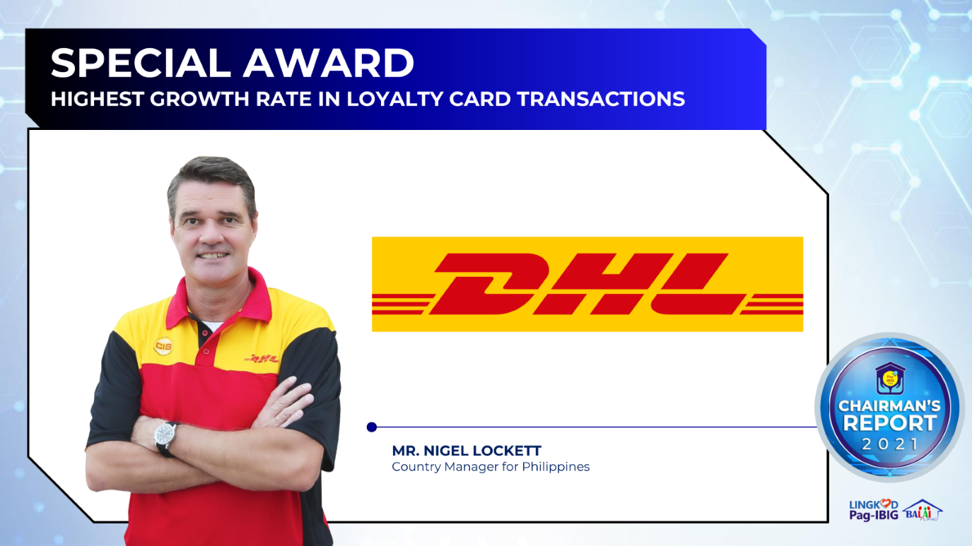 DHL Express Wins Award for Highest Growth Rate in Pag-IBIG Loyalty Card ...