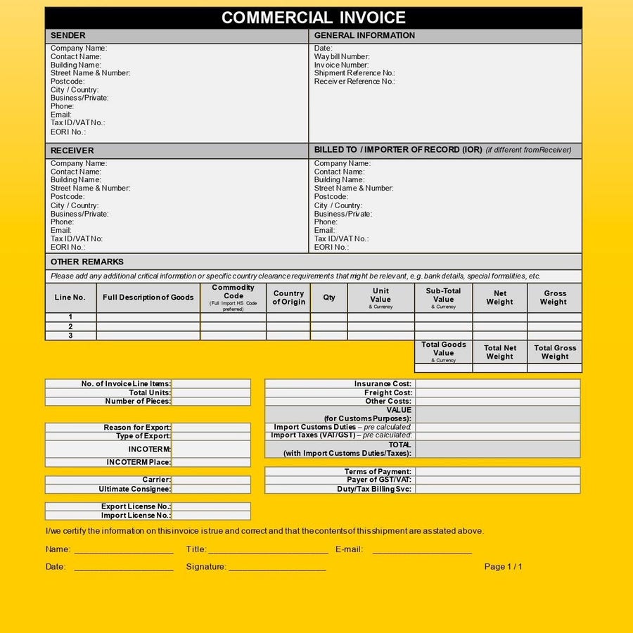 All you need to know about a customs invoice