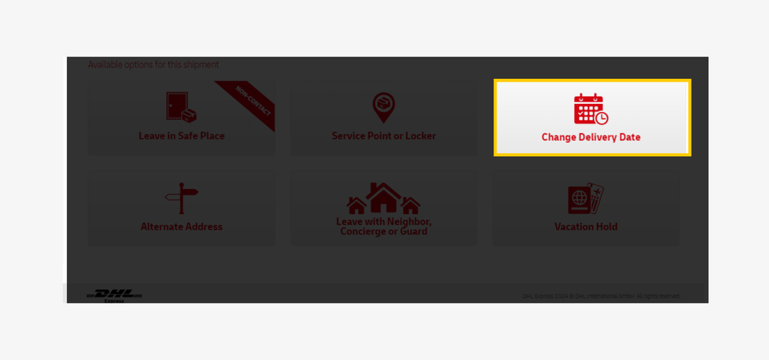How to Change the Delivery Date of a DHL Shipment