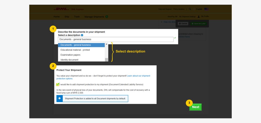 How to Create an Export Shipment for Drop-Off