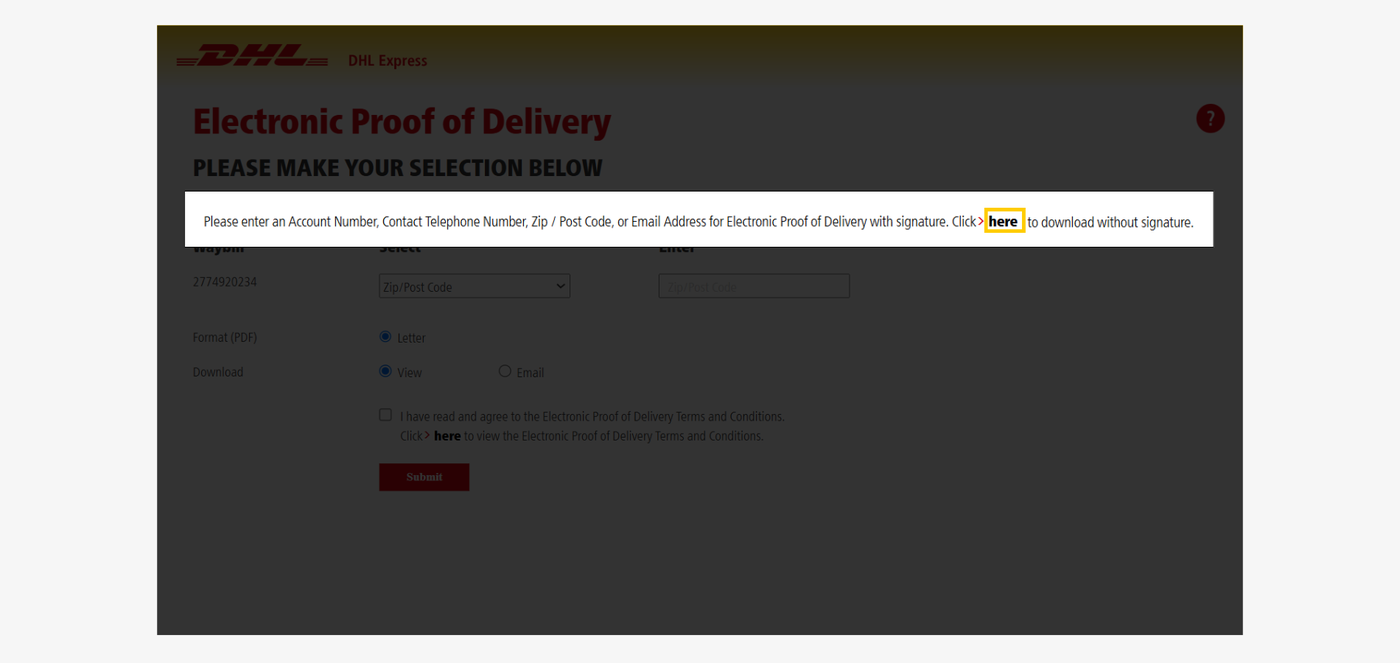 How to Get a DHL Proof of Delivery