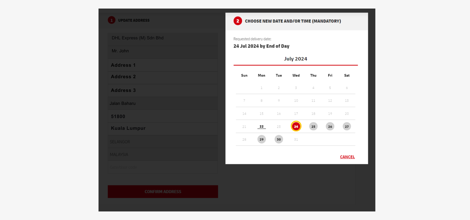 How to Change the Delivery Address of a DHL Shipment