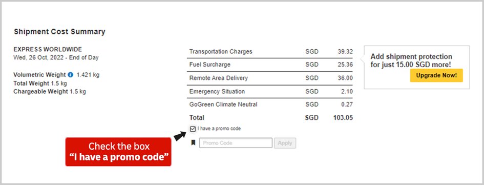 MyDHL+ Promocode Guide | DHL Singapore