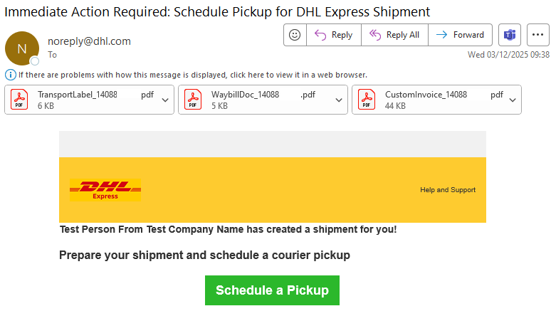 Create an Import Shipment - Switch | DHL UK