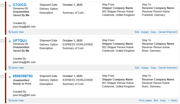 How to Upload a CSV Shipment File | DHL UK