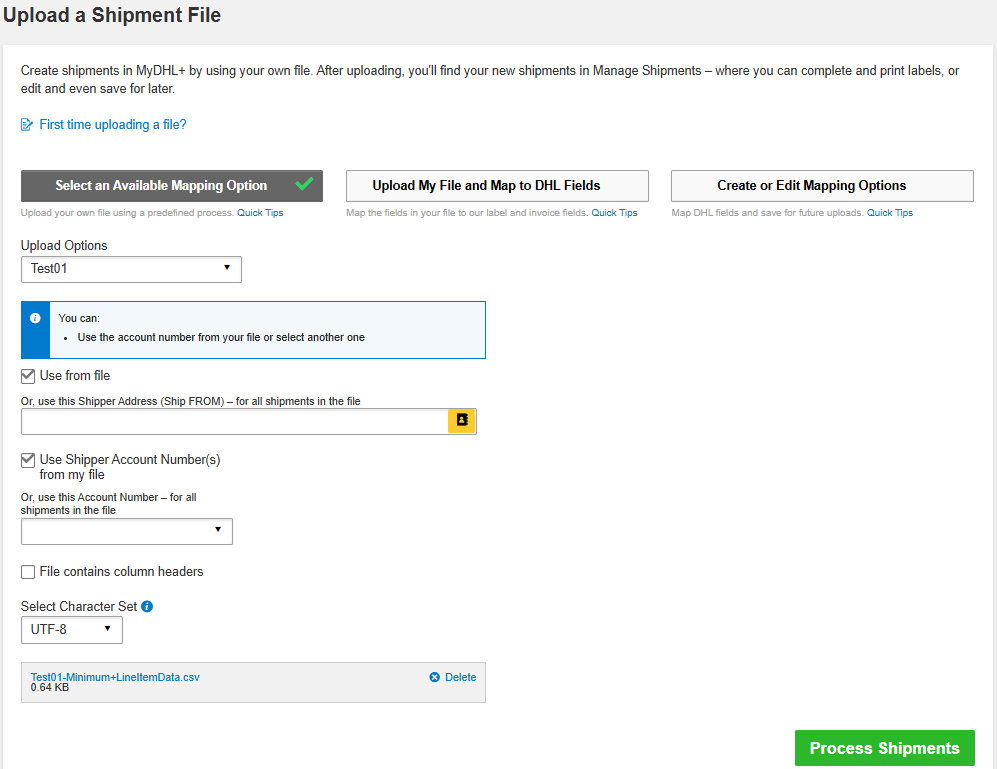 How to Upload a CSV Shipment File | DHL UK